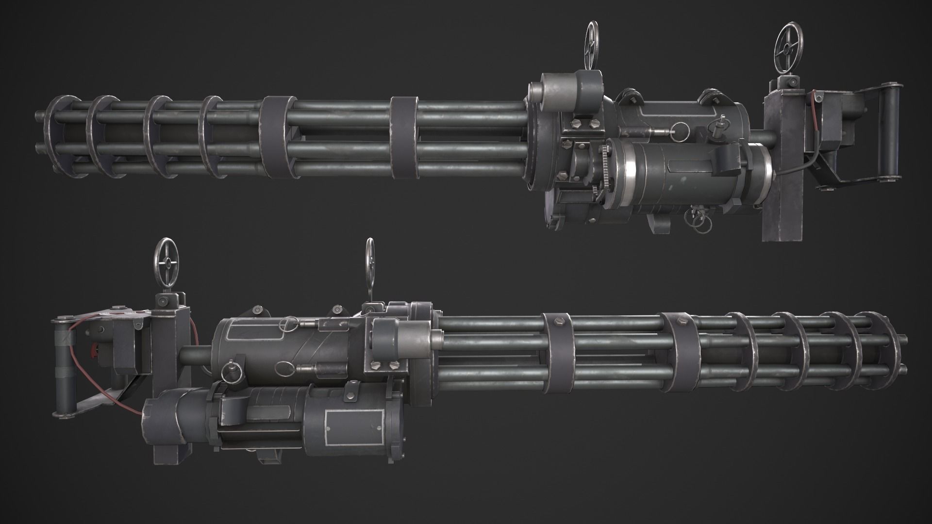 3D model Gatling Gun VR / AR / low-poly | CGTrader