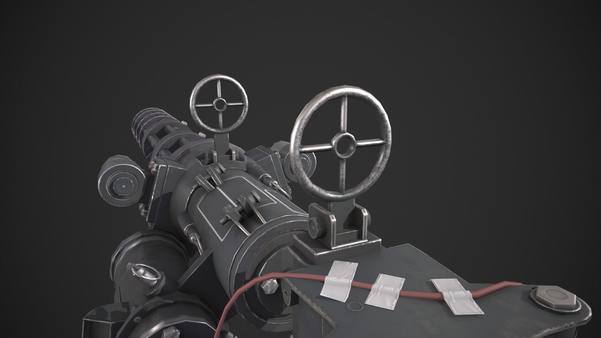 3D model Gatling Gun VR / AR / low-poly | CGTrader