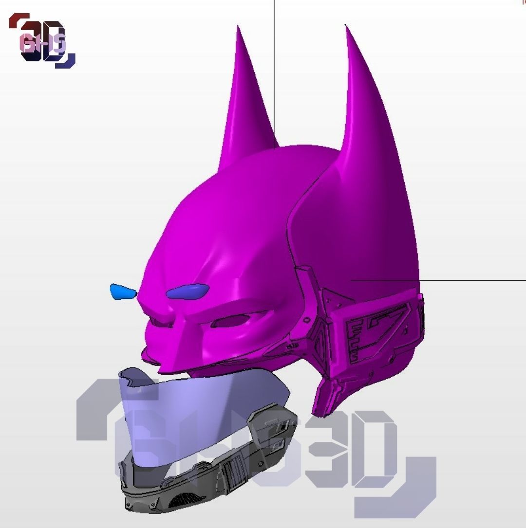 Batman Beyond Helmet 3D model 3D printable | CGTrader