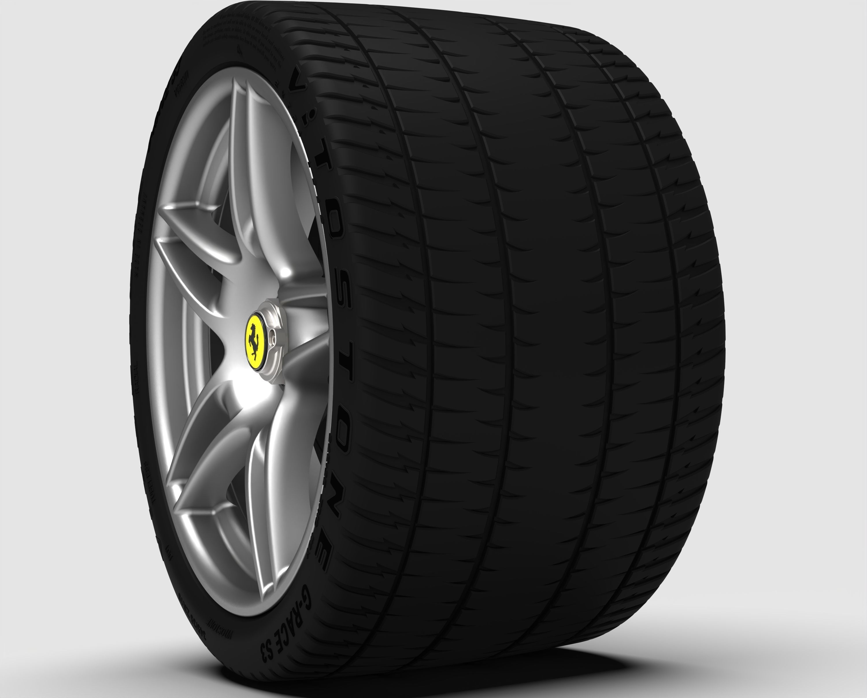 Ferrari Enzo rim wheel Tyre rear 13 x 19 BBS design 3D model | CGTrader