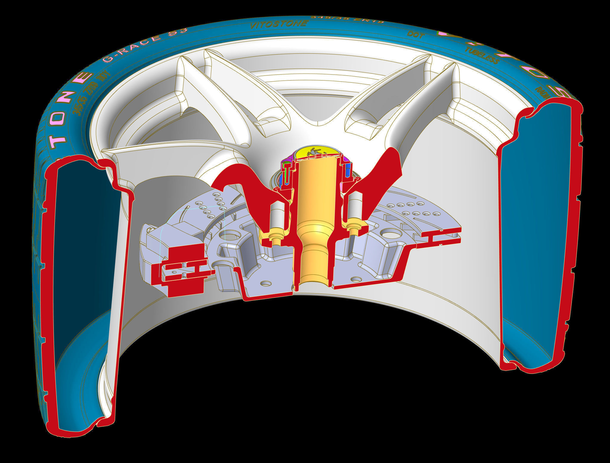 Ferrari Enzo rim wheel Tyre rear 13 x 19 BBS design 3D model | CGTrader