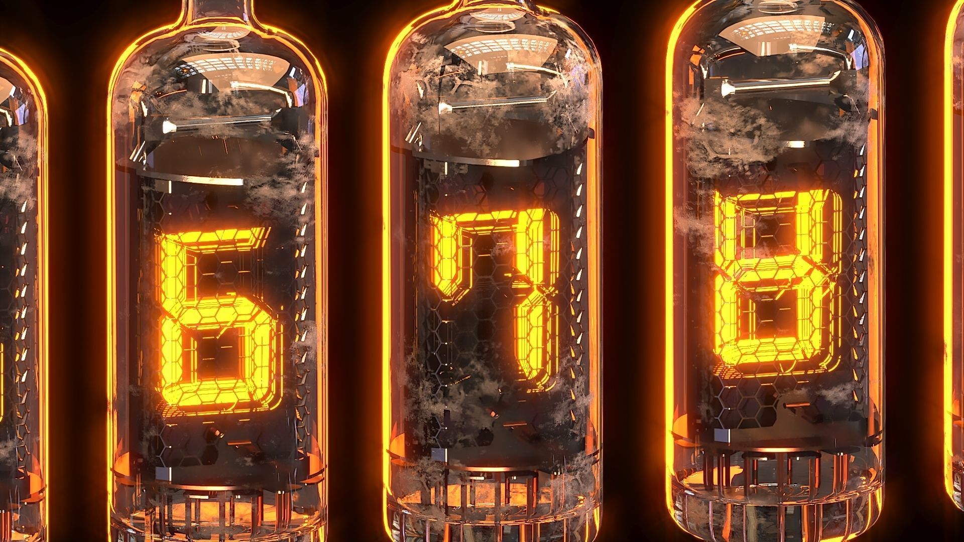 A Nixie tube or cold cathode display 3D model | CGTrader