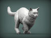running cat 3D model 3D printable | CGTrader