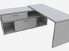 Office Desk L-shape 3D model | CGTrader