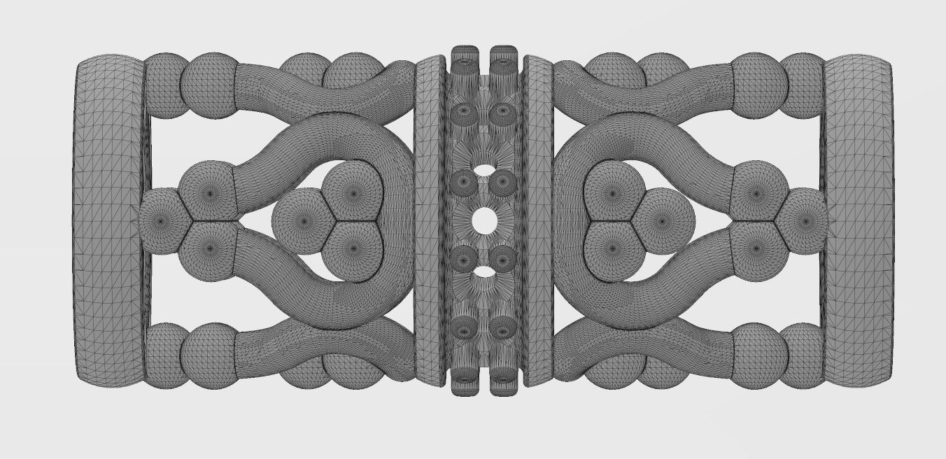 Diamond beaded crown charm and bracelet bead 3D model 3D printable ...