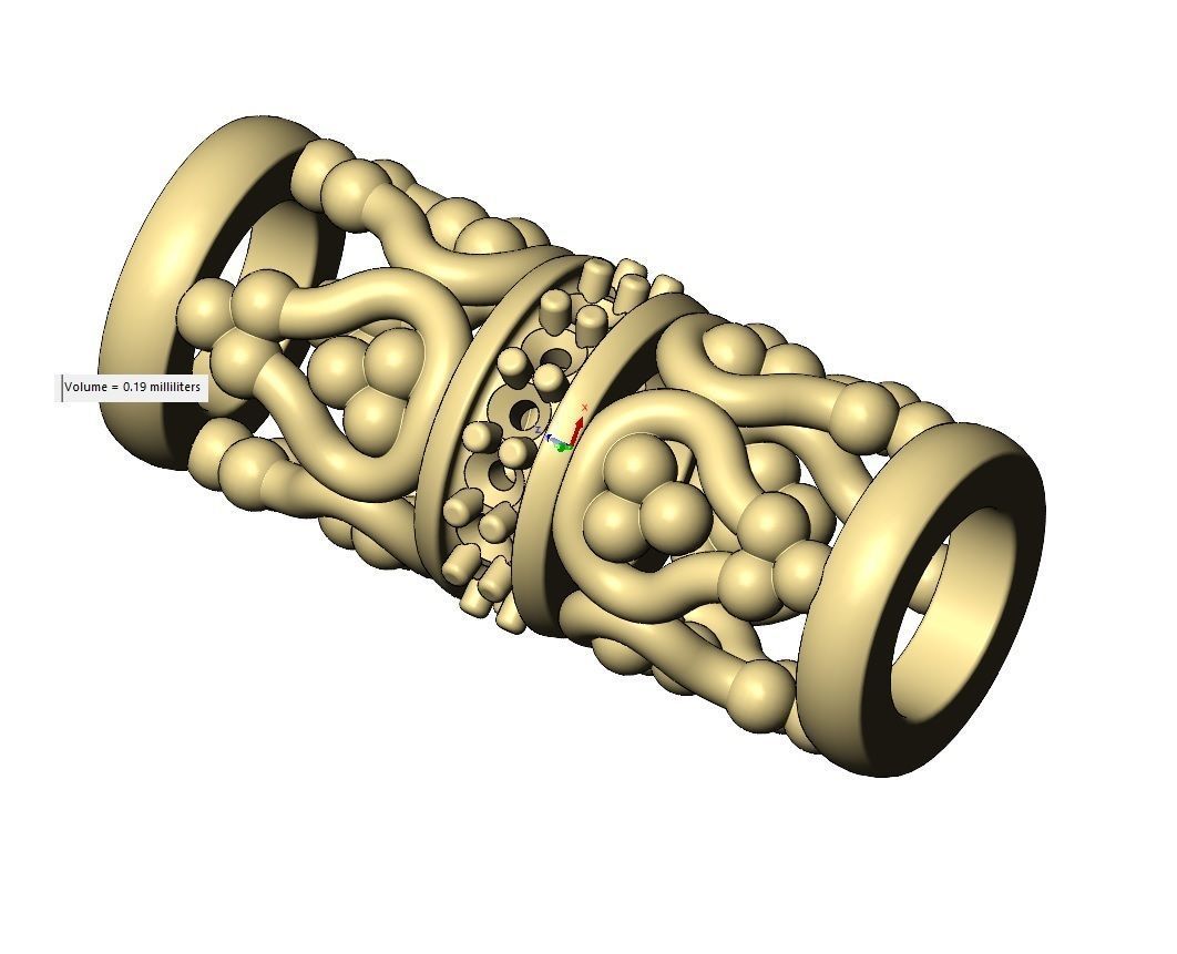 Diamond beaded crown charm and bracelet bead 3D model 3D printable ...