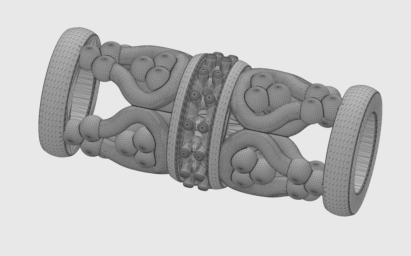 Diamond beaded crown charm and bracelet bead 3D model 3D printable ...
