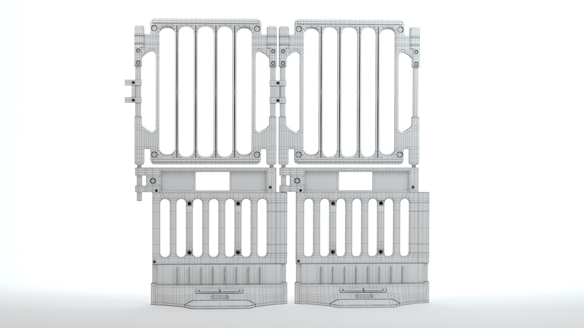 Plastic Construction Barrier 3D model | CGTrader