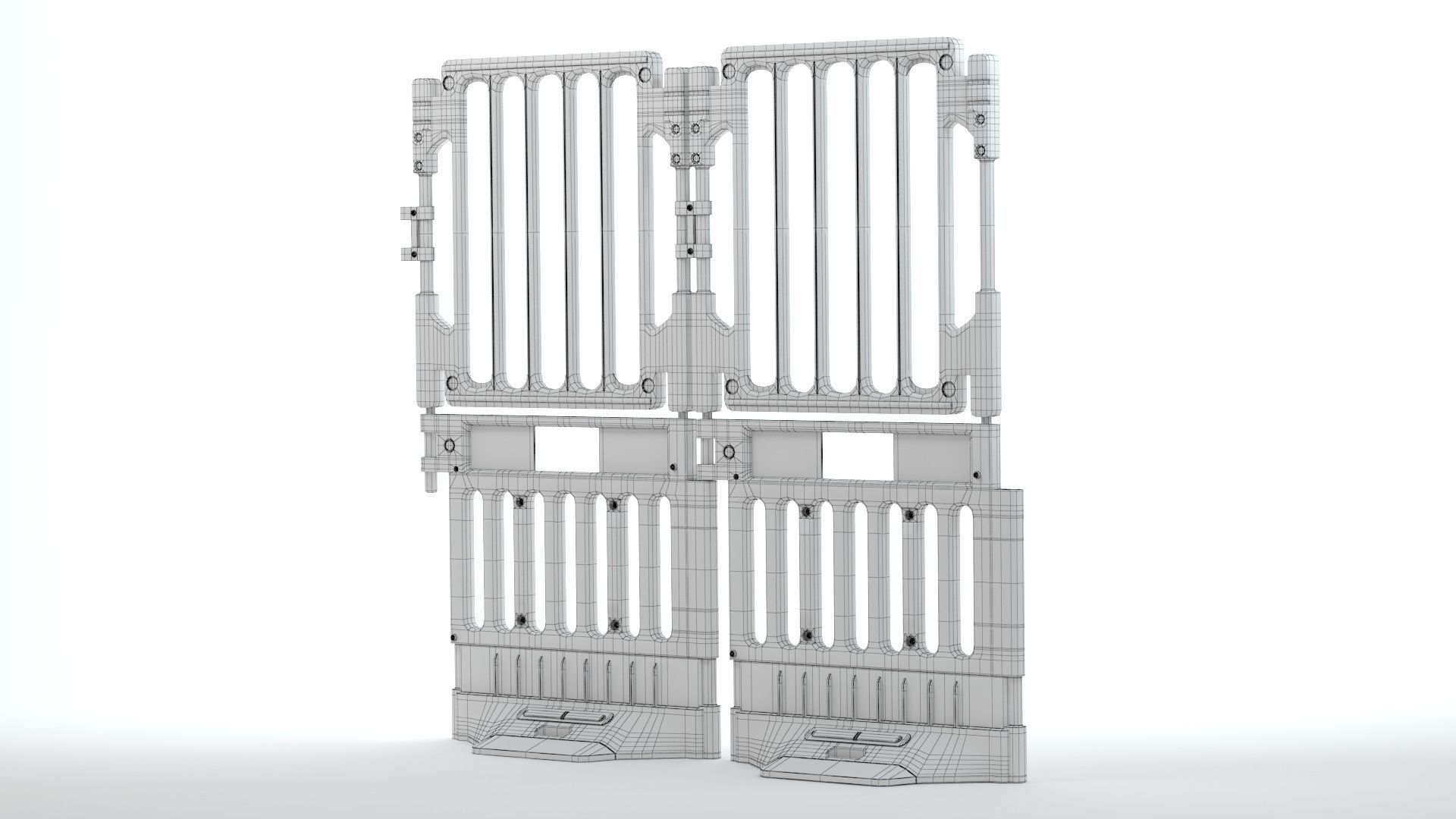 Plastic Construction Barrier 3D model | CGTrader