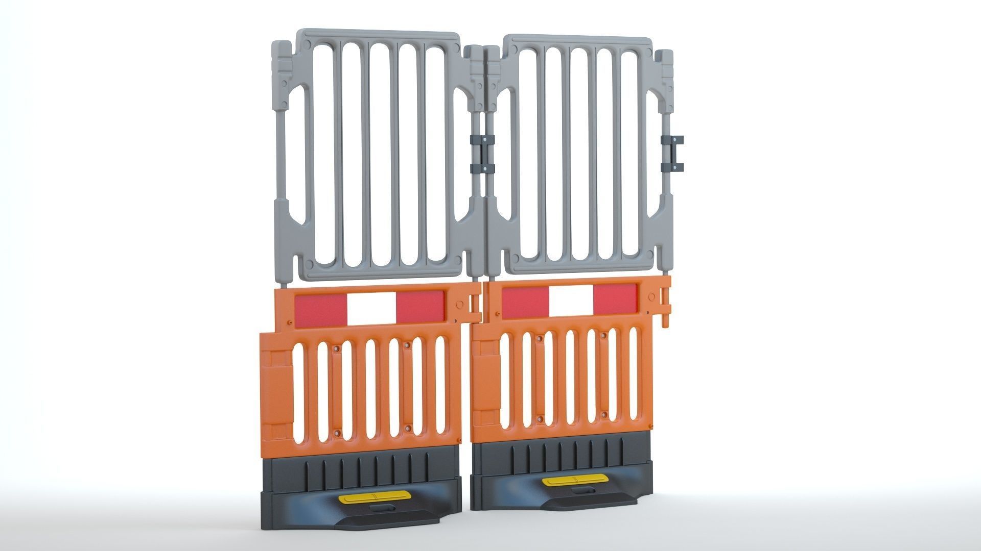 Plastic Construction Barrier 3D model | CGTrader