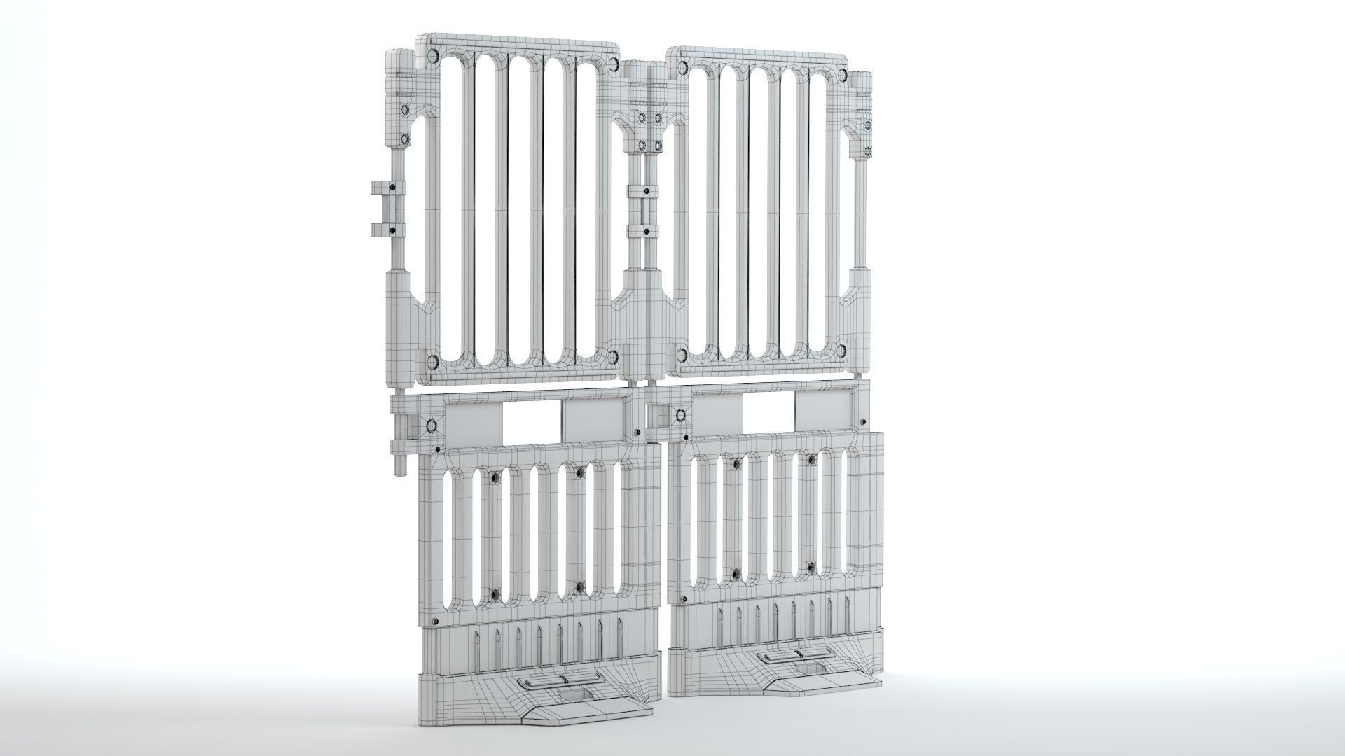 Plastic Construction Barrier 3D model | CGTrader