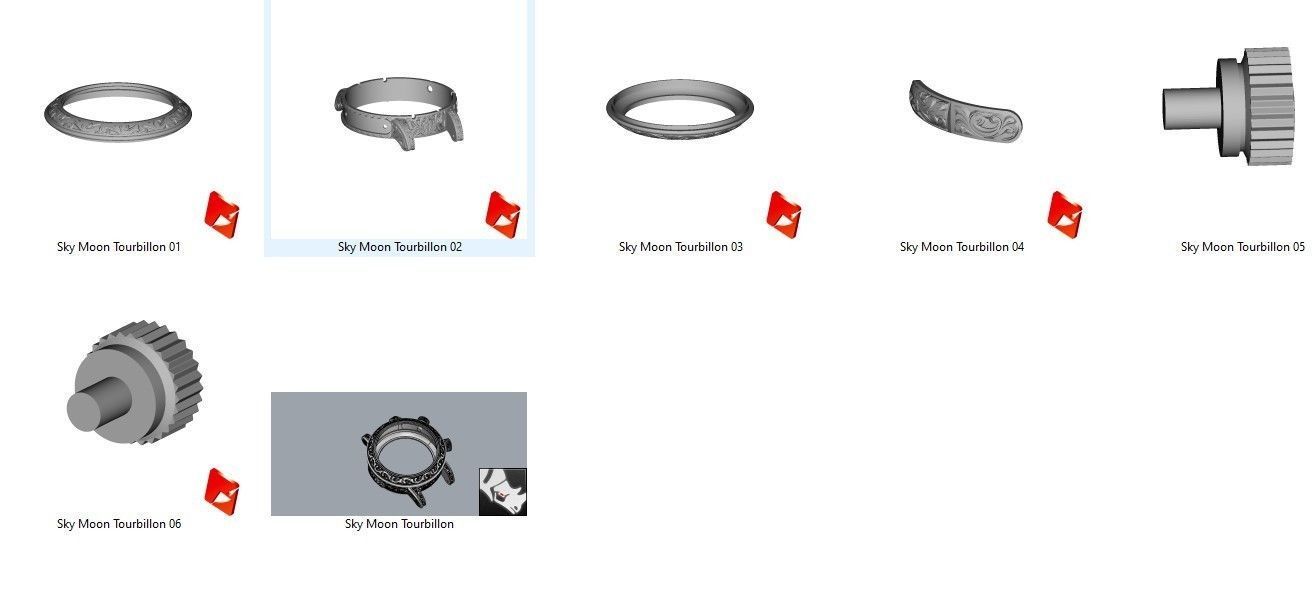 Patek Philippe - Sky Moon Tourbillon 6002R - Watch FrameCase 3D model ...