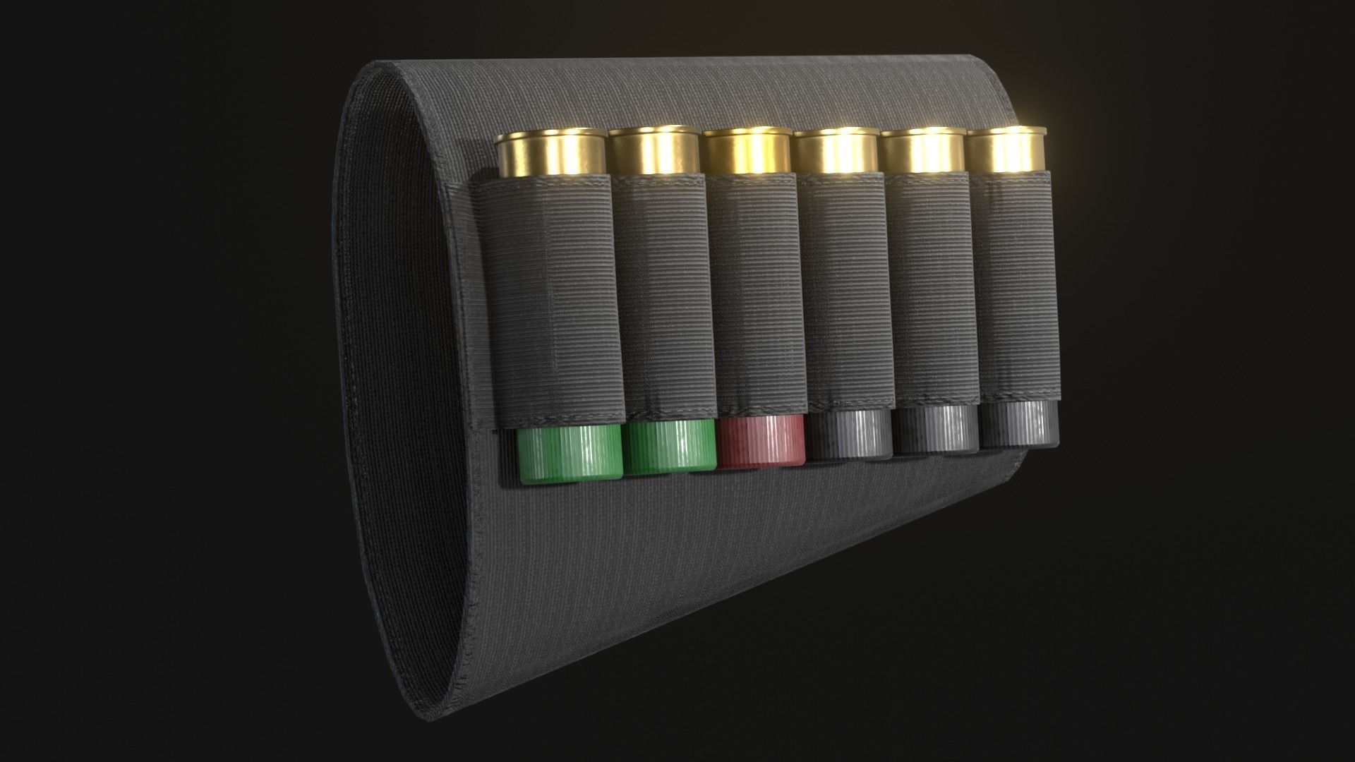 3D model Shell Holder for Shotgun Stock Attachment - Game Asset VR / AR ...