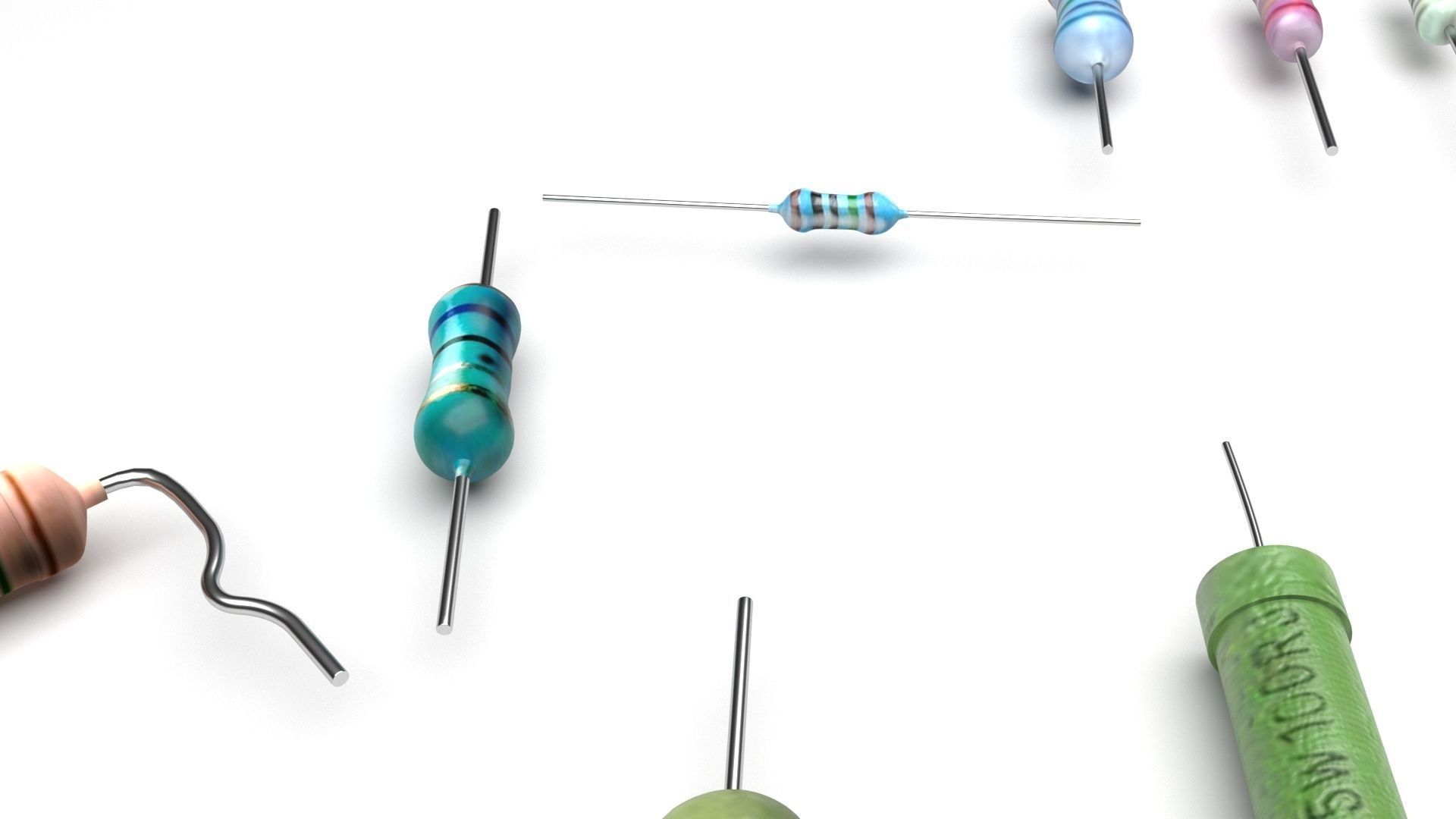Resistors Set 3D model | CGTrader
