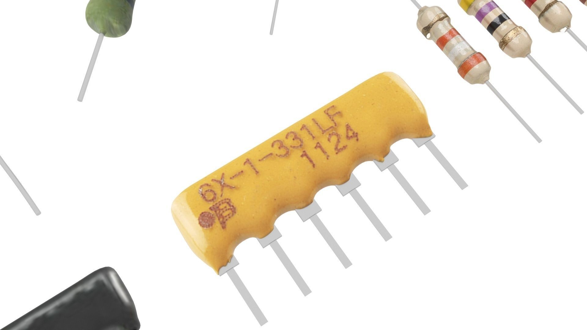 Resistors Set 3D model | CGTrader
