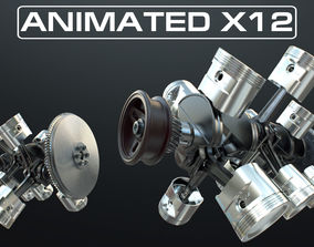 Animated V8 engine 3D Models | CGTrader
