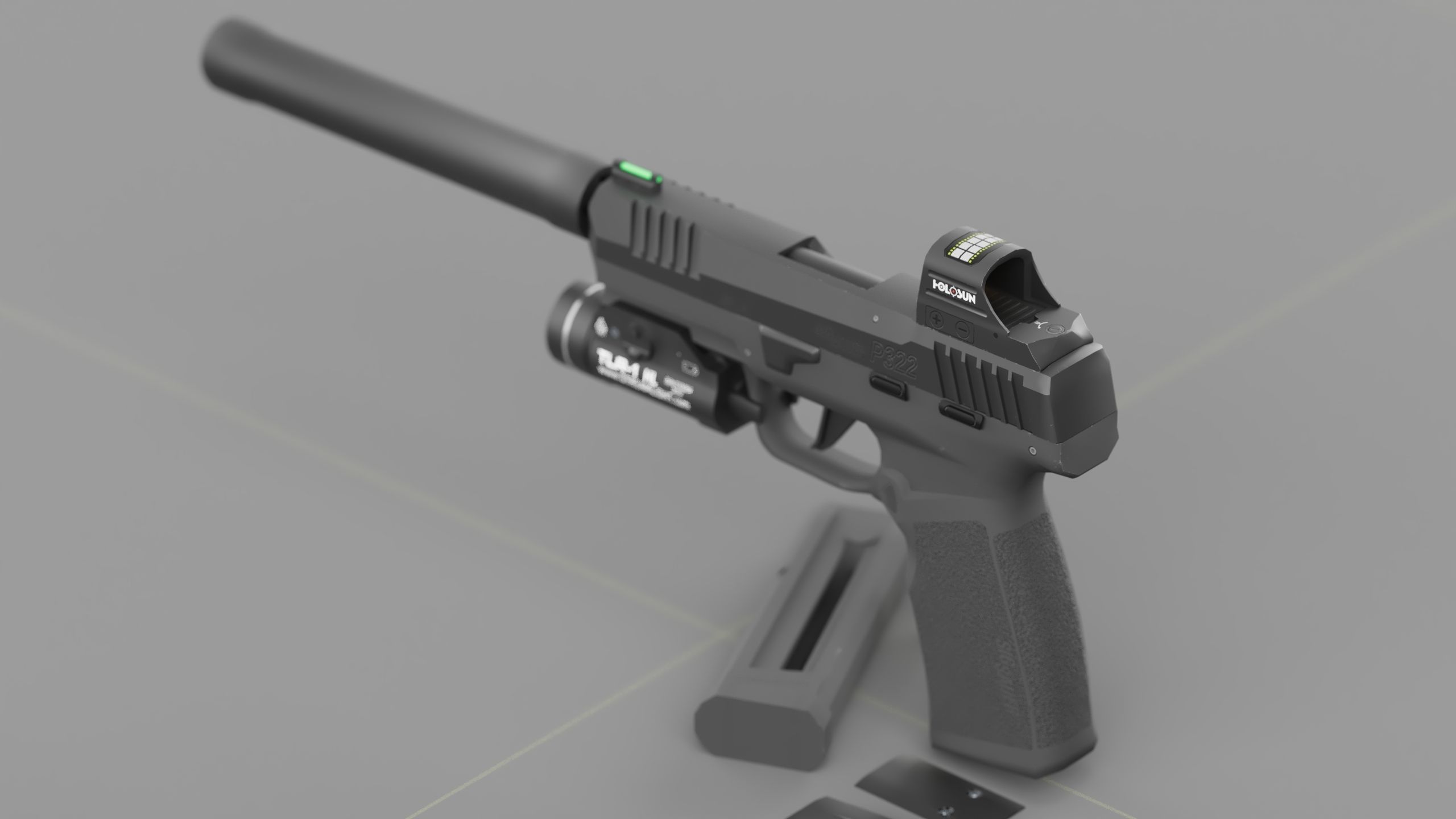 3D model SIG P322 Suppressed VR / AR / low-poly | CGTrader