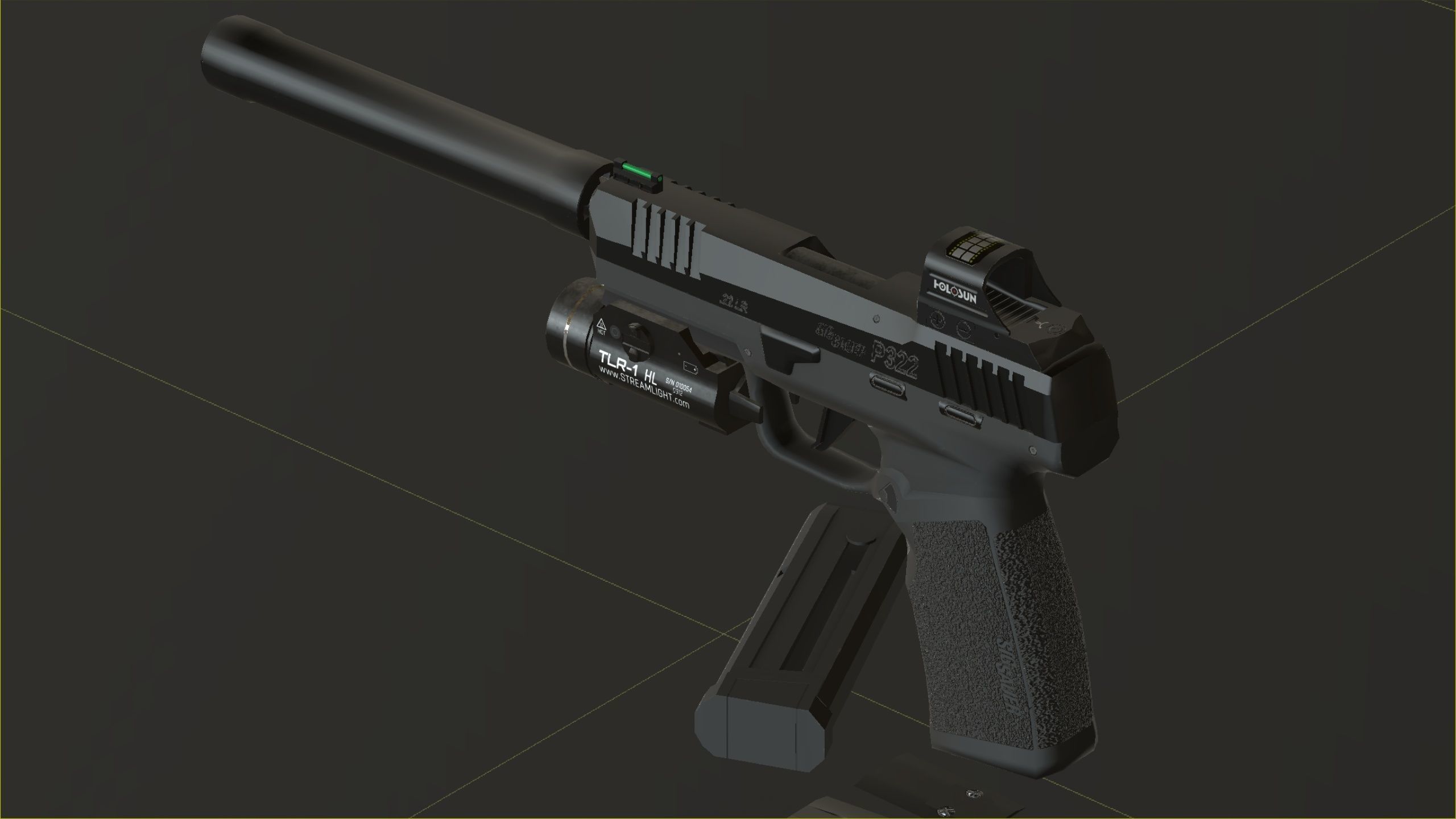 3D model SIG P322 Suppressed VR / AR / low-poly | CGTrader