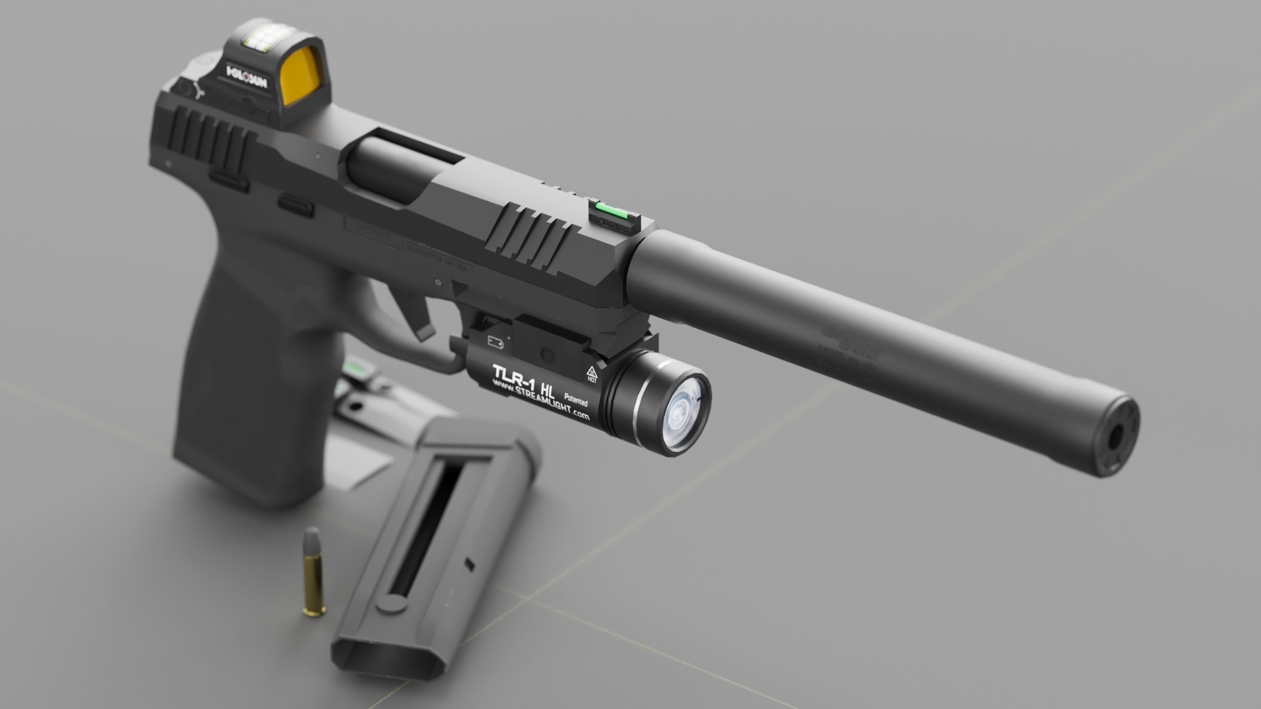 3D model SIG P322 Suppressed VR / AR / low-poly | CGTrader