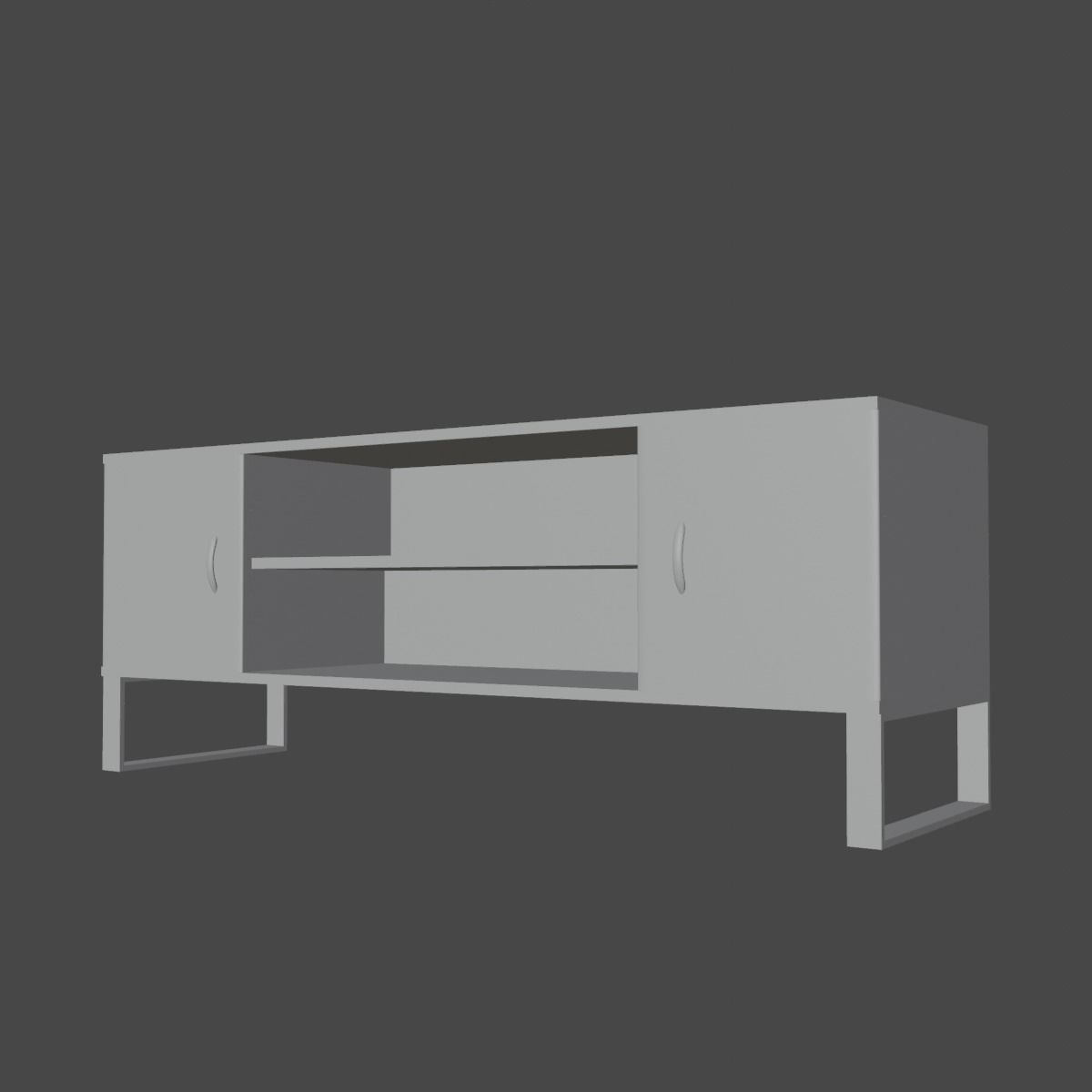 3D model Wooden TV Stand VR / AR / low-poly | CGTrader