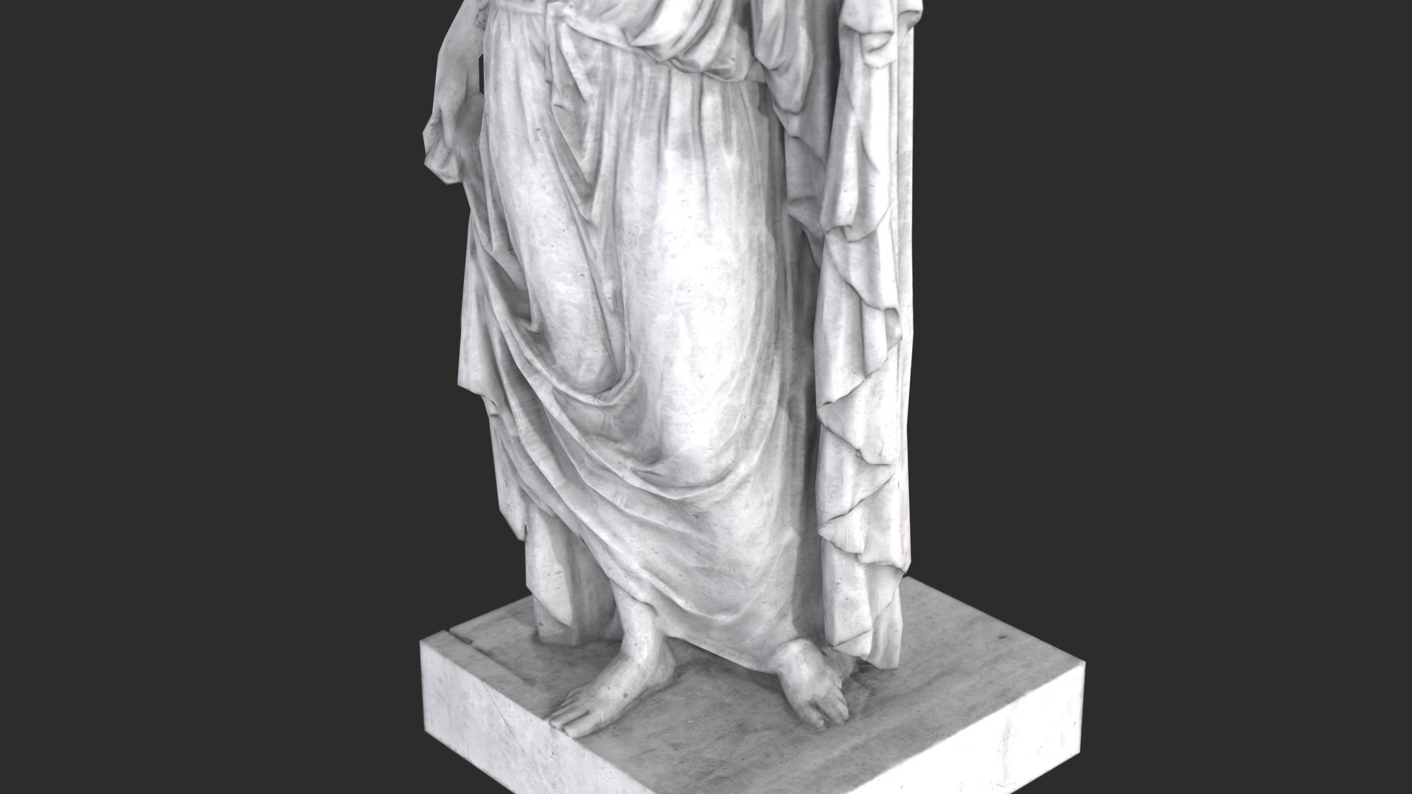 3D model Roman Woman Statue - Granite VR / AR / low-poly | CGTrader