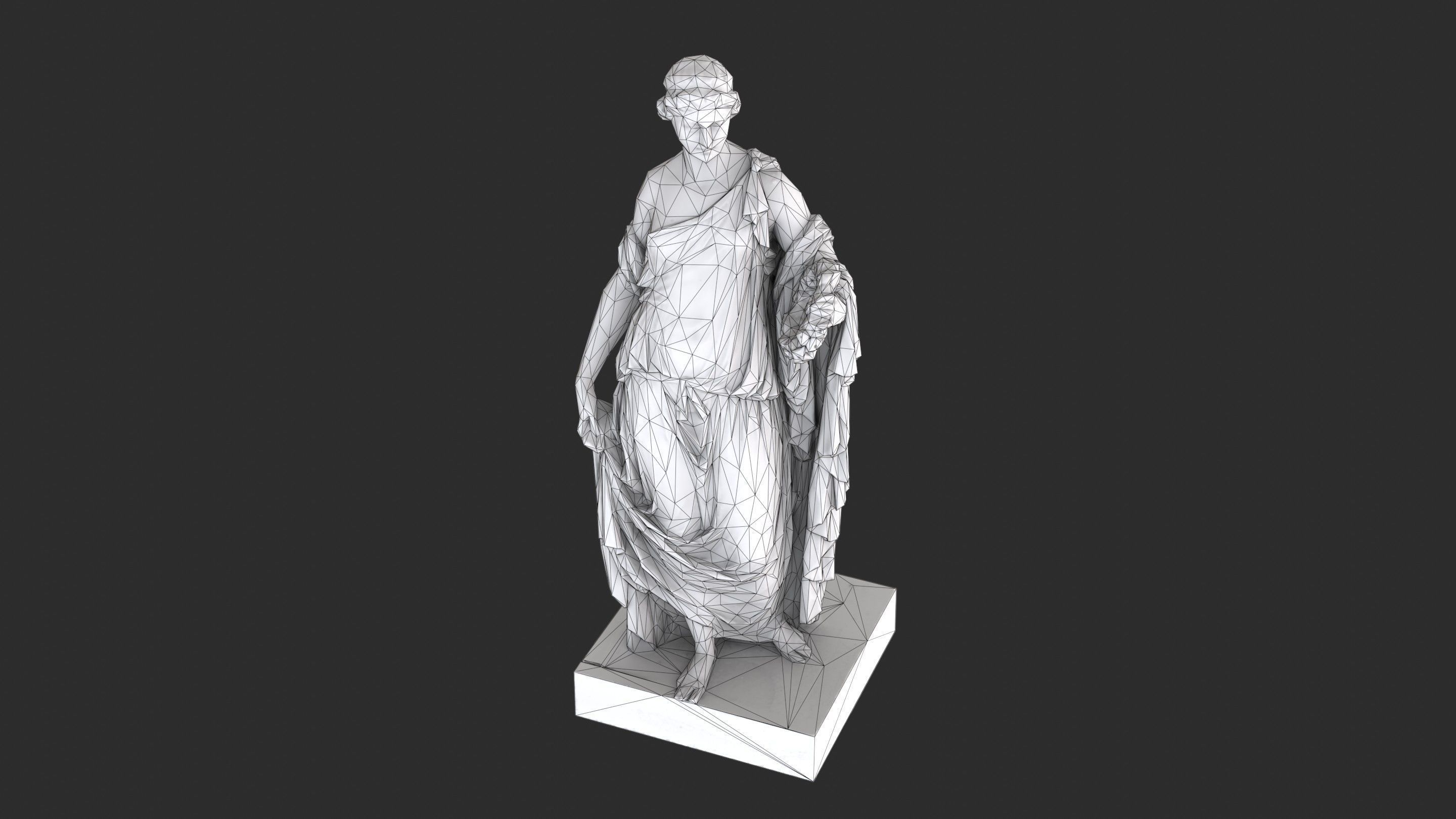 3D model Roman Woman Statue - Bronze VR / AR / low-poly | CGTrader