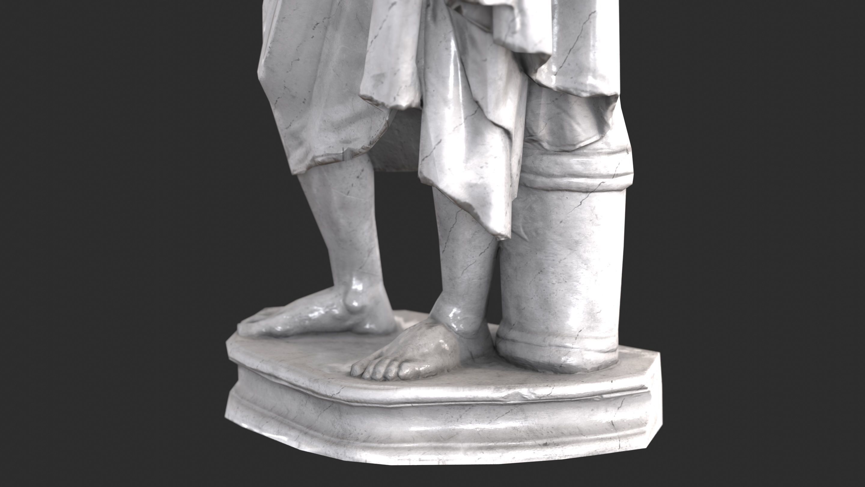 3D model Greek Man Statue - Marble VR / AR / low-poly | CGTrader