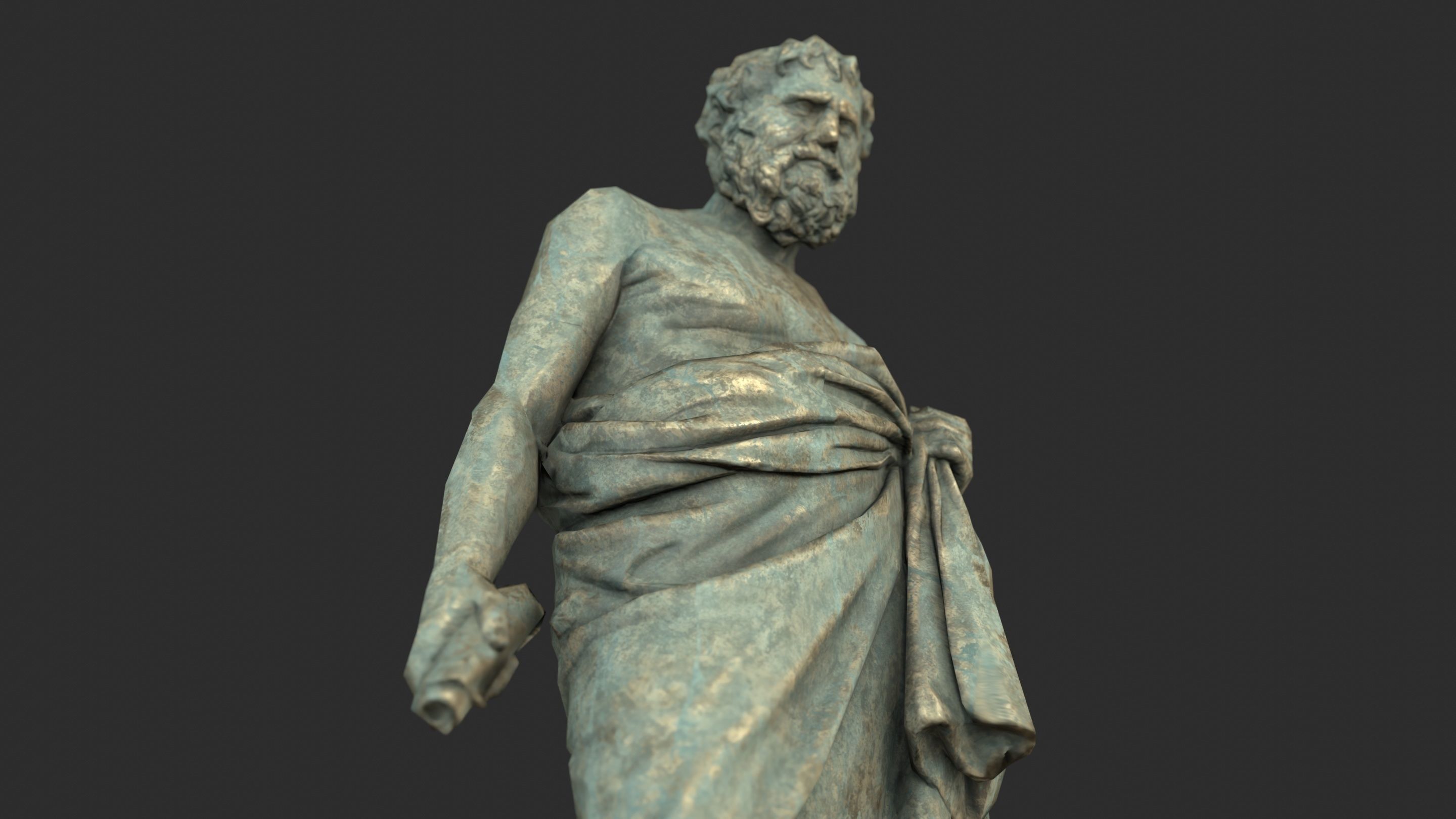 3D model Greek Man Statue - Bronze VR / AR / low-poly | CGTrader