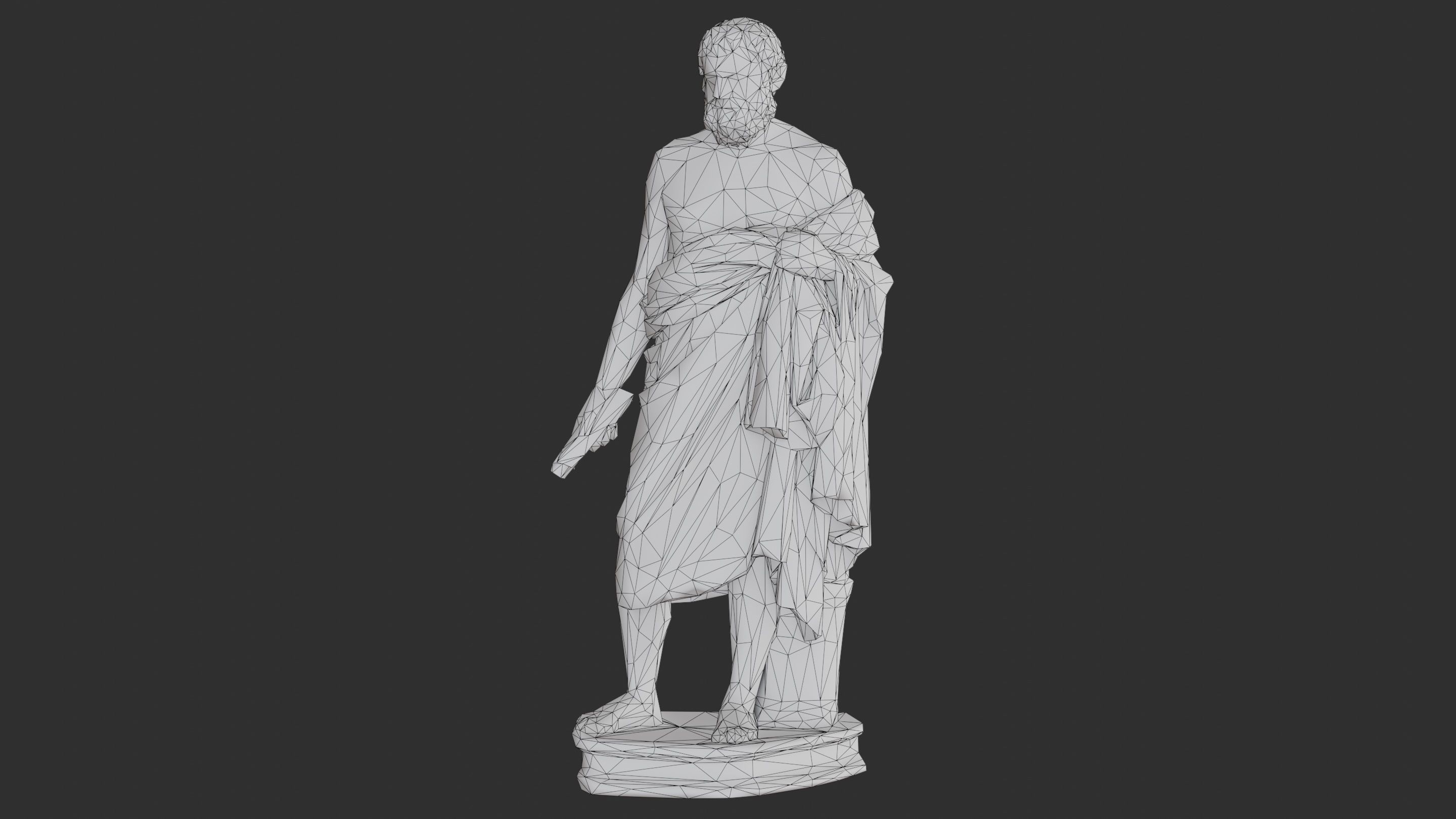 3D model Greek Man Statue - Bronze VR / AR / low-poly | CGTrader