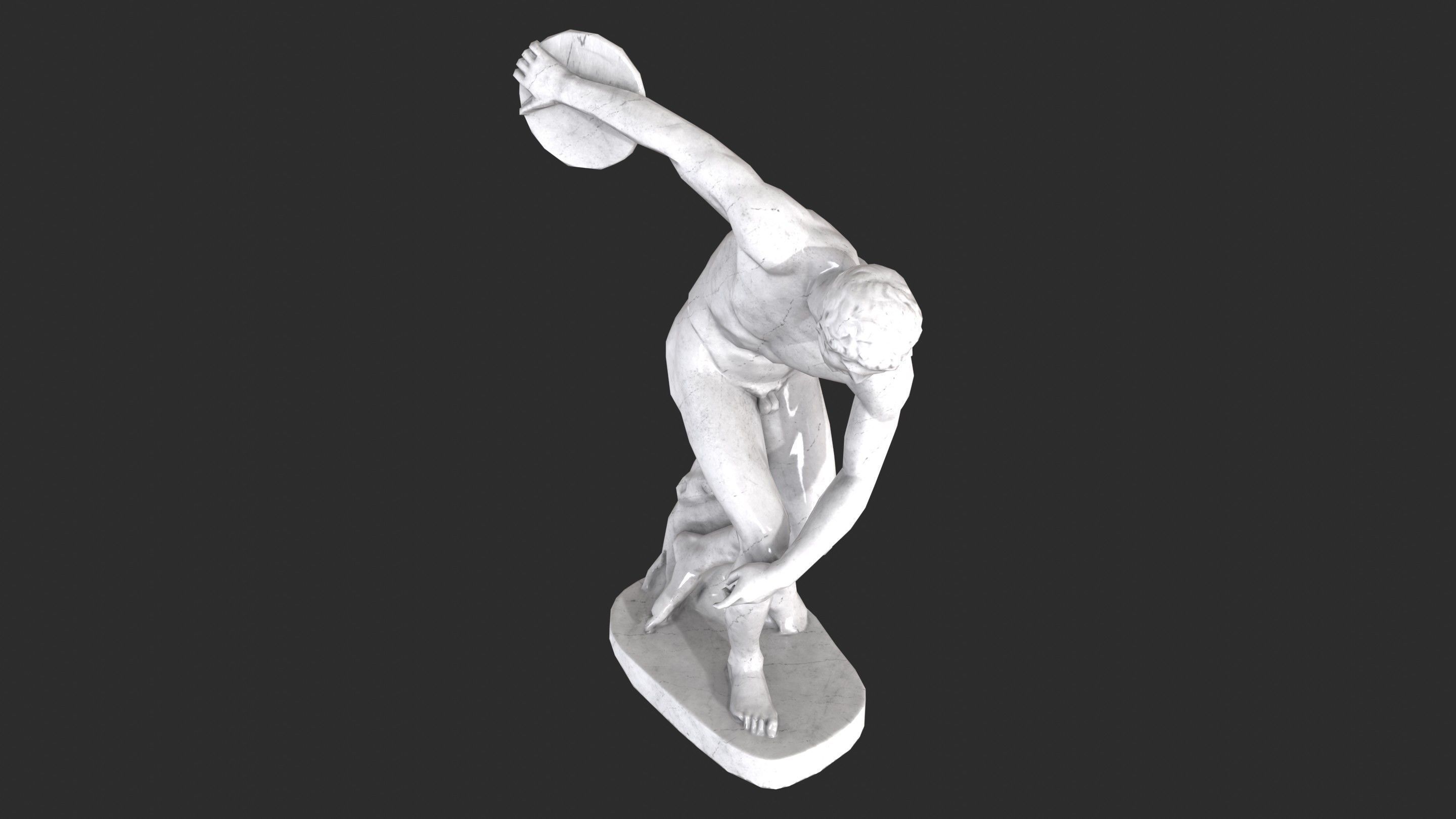 3D model Discobolus Statue - Marble VR / AR / low-poly | CGTrader