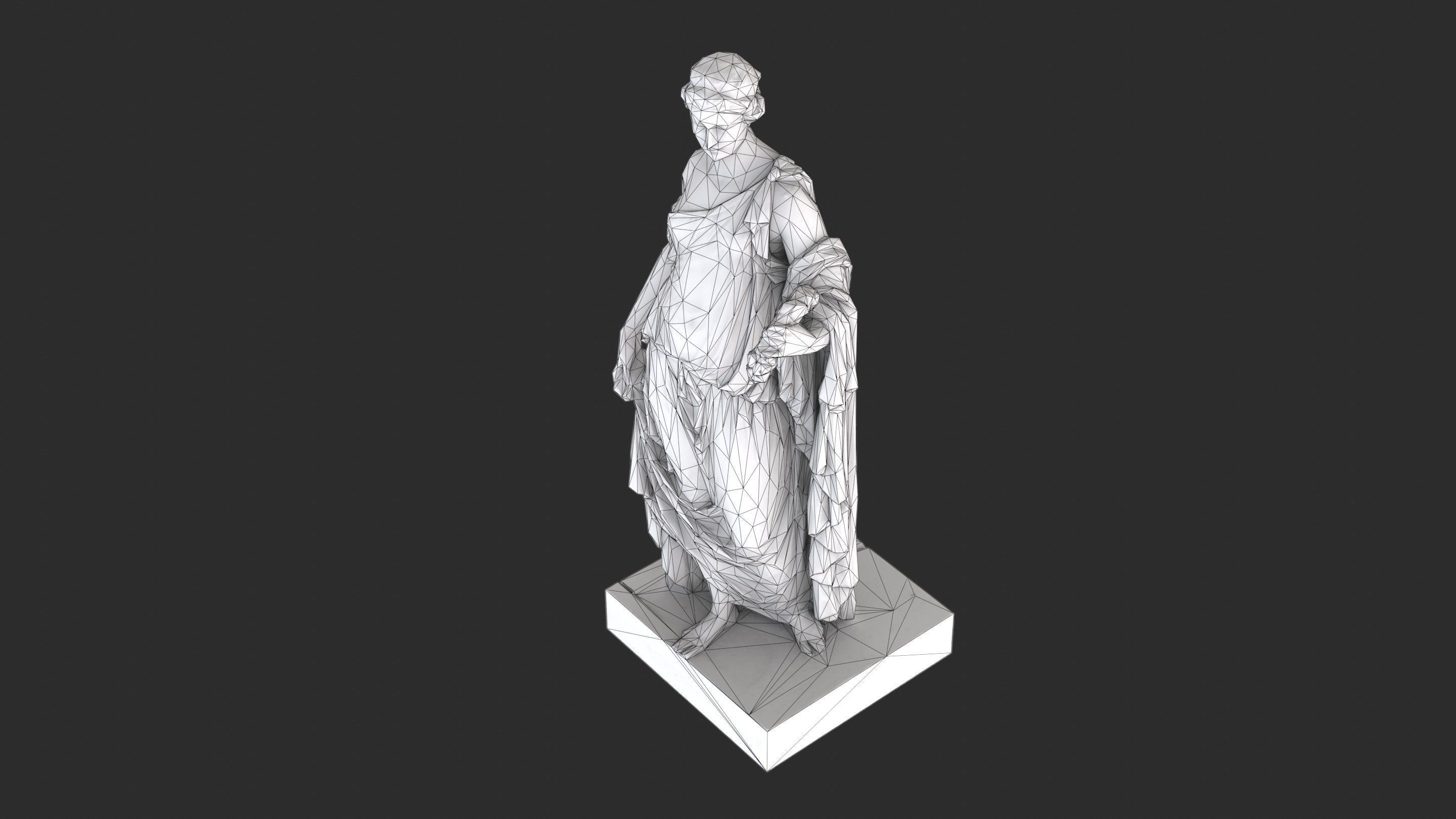 3D model Roman Woman Statue - Gold VR / AR / low-poly | CGTrader