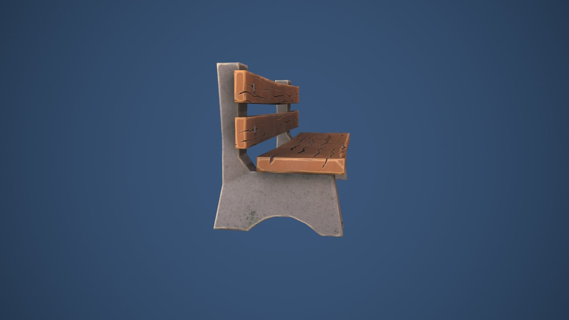 3D model Stylized Village Bench VR / AR / low-poly | CGTrader