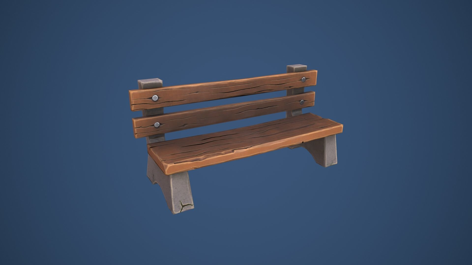 3D model Stylized Village Bench VR / AR / low-poly | CGTrader