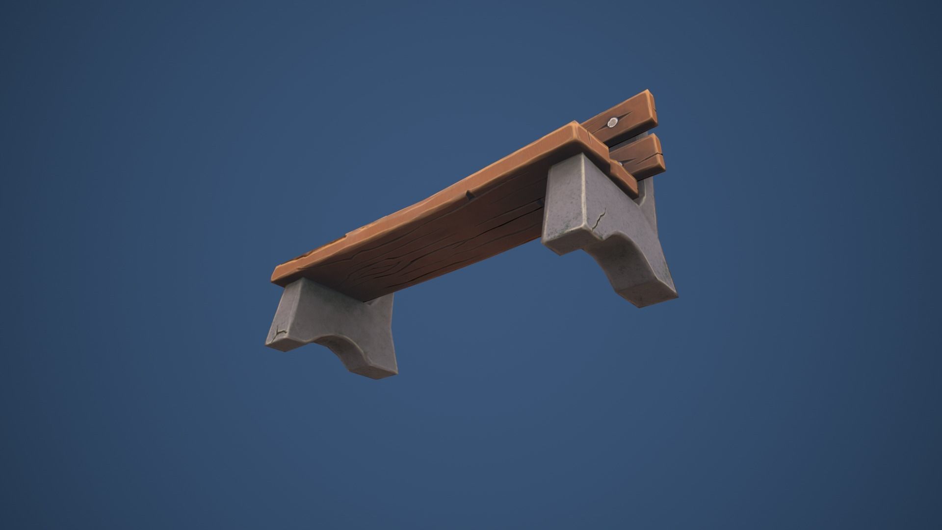 3D model Stylized Village Bench VR / AR / low-poly | CGTrader