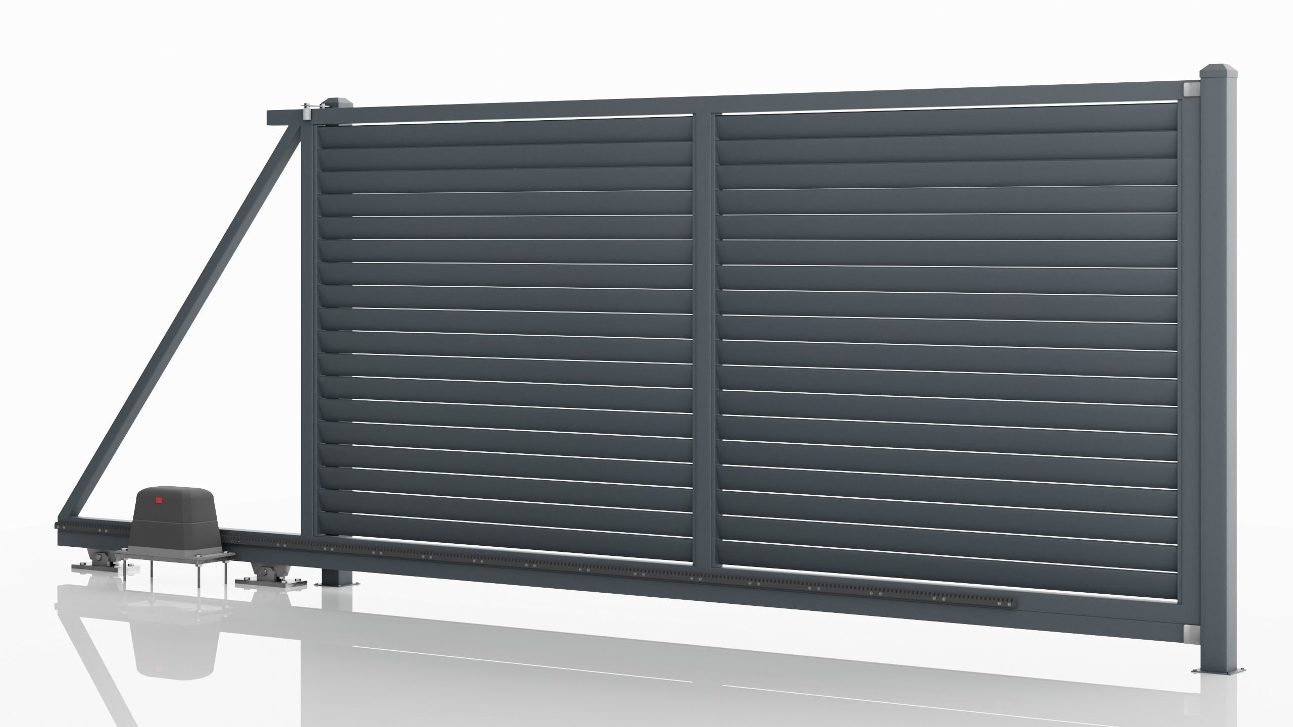 Aluminum Electric Sliding Gate -Model 1- 3D model | CGTrader