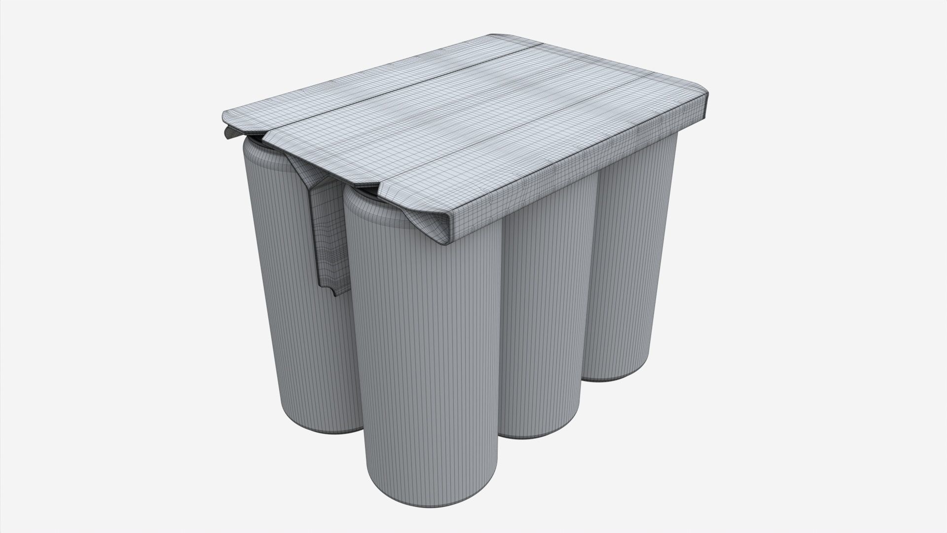 Cardboard Beverage 6-cans Holder 3D model | CGTrader