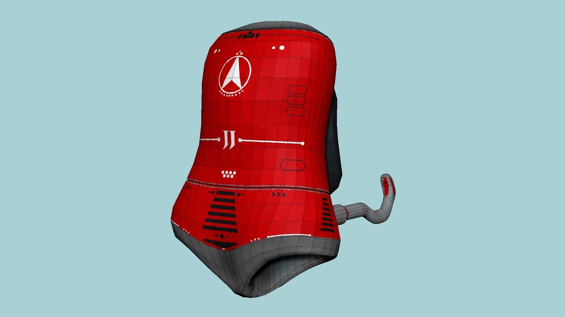 3D model Jetpack J04 Red Black - SciFi Character Design VR / AR / low ...
