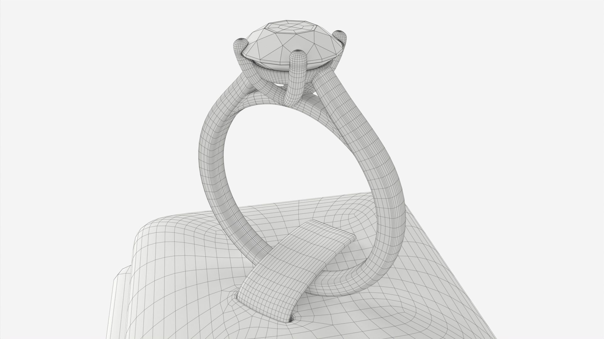 Ring Leather Display Holder Stand 02 3D model | CGTrader