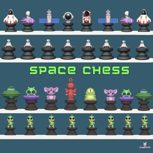 Space Chess 3D model 3D printable | CGTrader