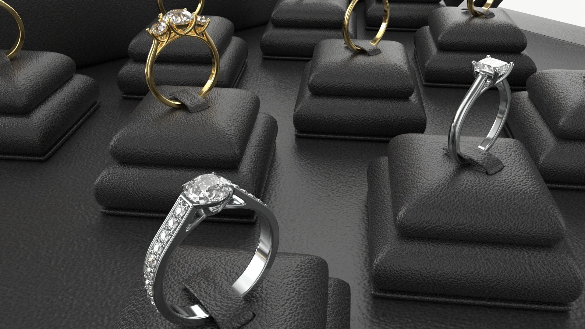 Jewelry store display collection 3D model | CGTrader