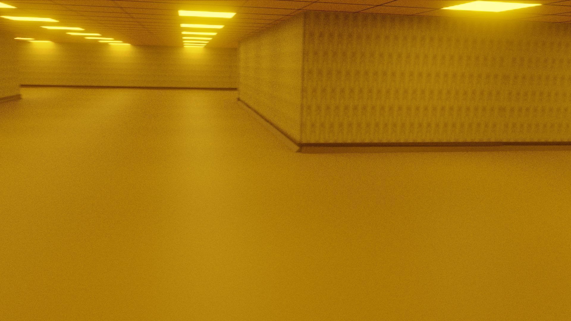 backrooms empty hallway with lights 3D model | CGTrader