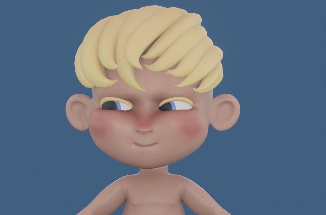 3D model Stylized boy character 3d model VR / AR / low-poly | CGTrader