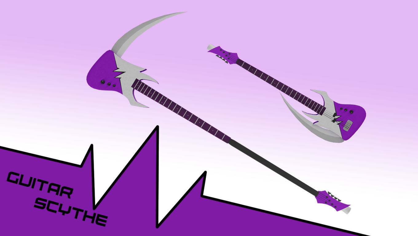 Guitar Scythe 3D model rigged | CGTrader