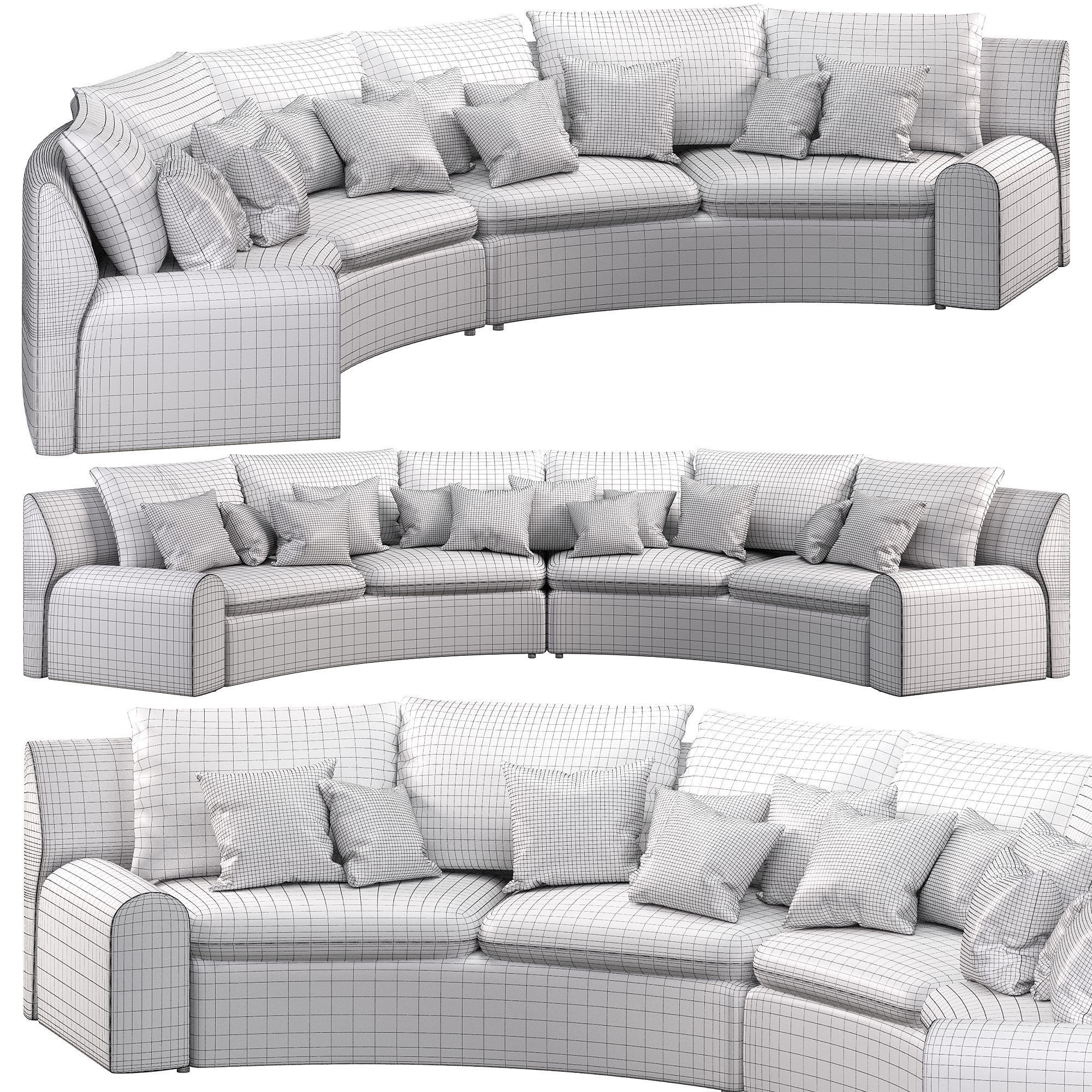Ben Ben checkered sofa 3D model | CGTrader