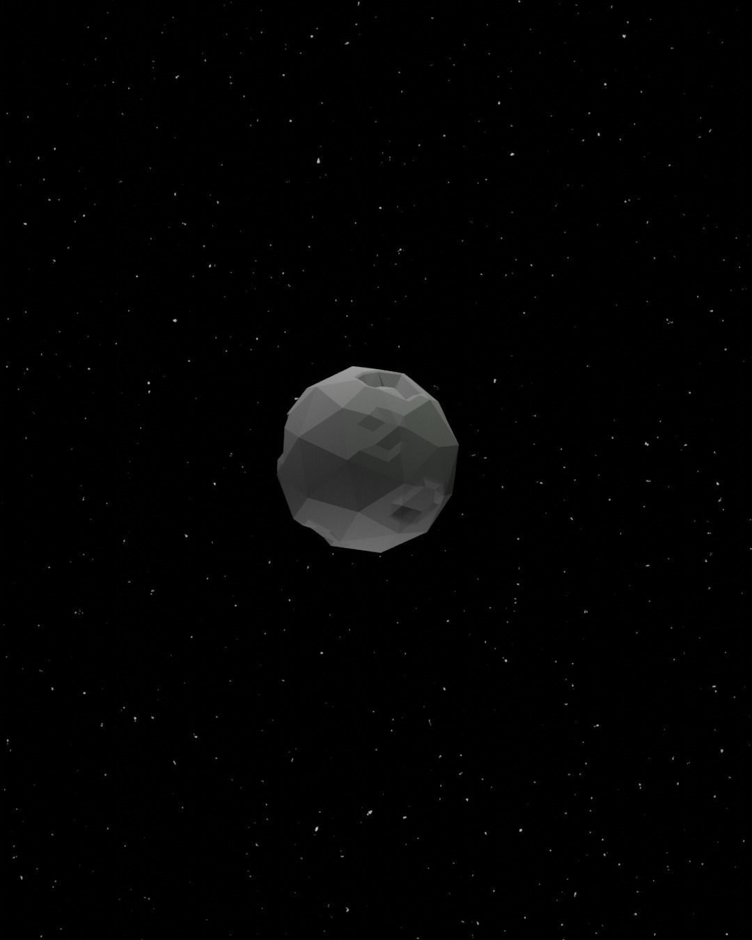 3D model Moon Low poly asteroid in space VR / AR / low-poly | CGTrader