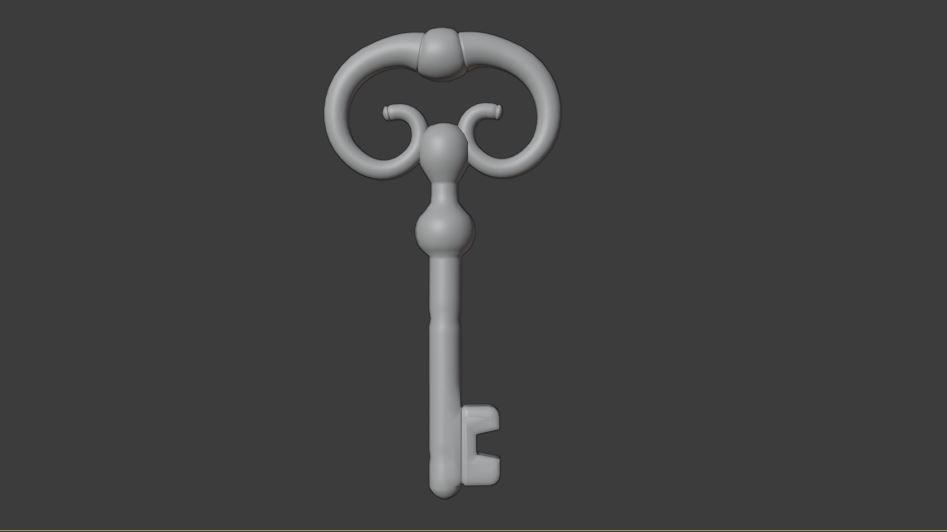 3D model Old Golden Treasure chest Key VR / AR / low-poly | CGTrader