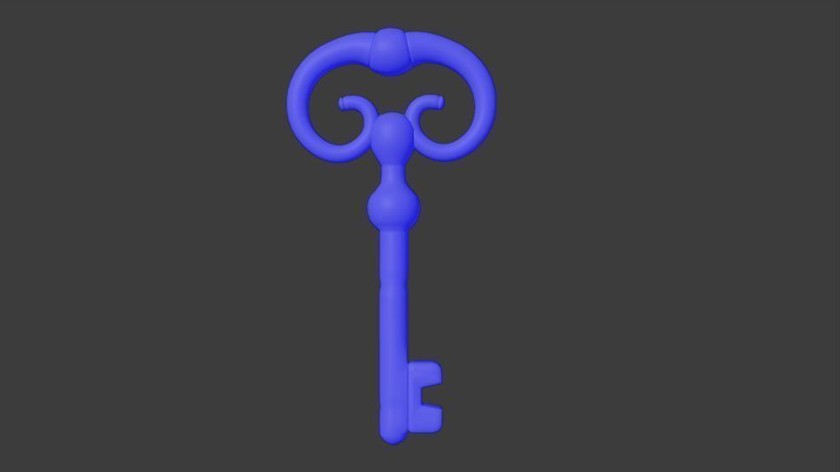 3D model Old Golden Treasure chest Key VR / AR / low-poly | CGTrader