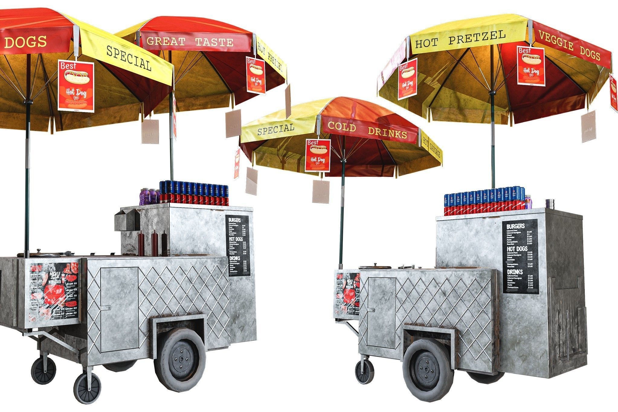 3D model Hot Dog Cart VR / AR / low-poly | CGTrader