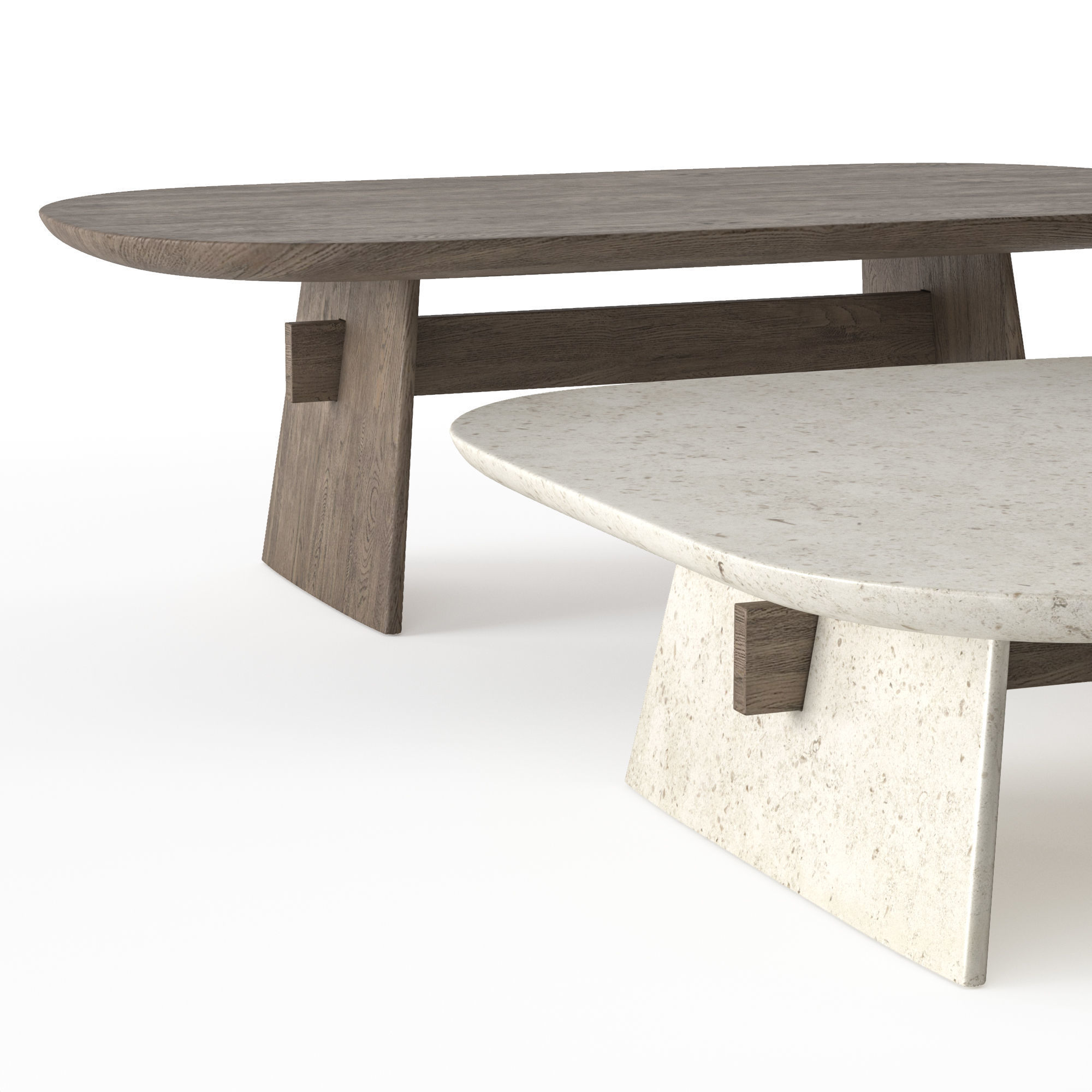 Natuzzi Adam coffee tables 3D model | CGTrader