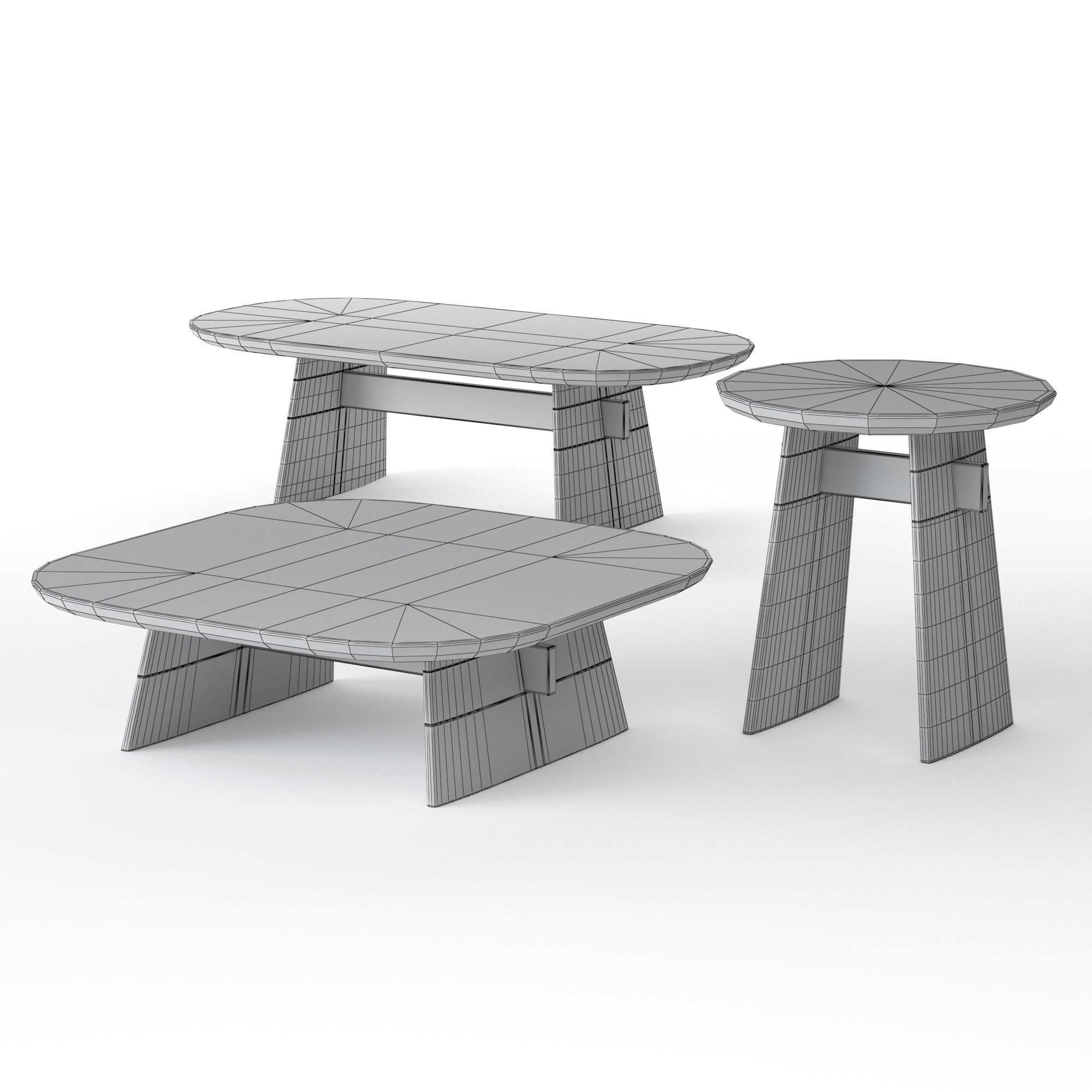 Natuzzi Adam coffee tables 3D model | CGTrader